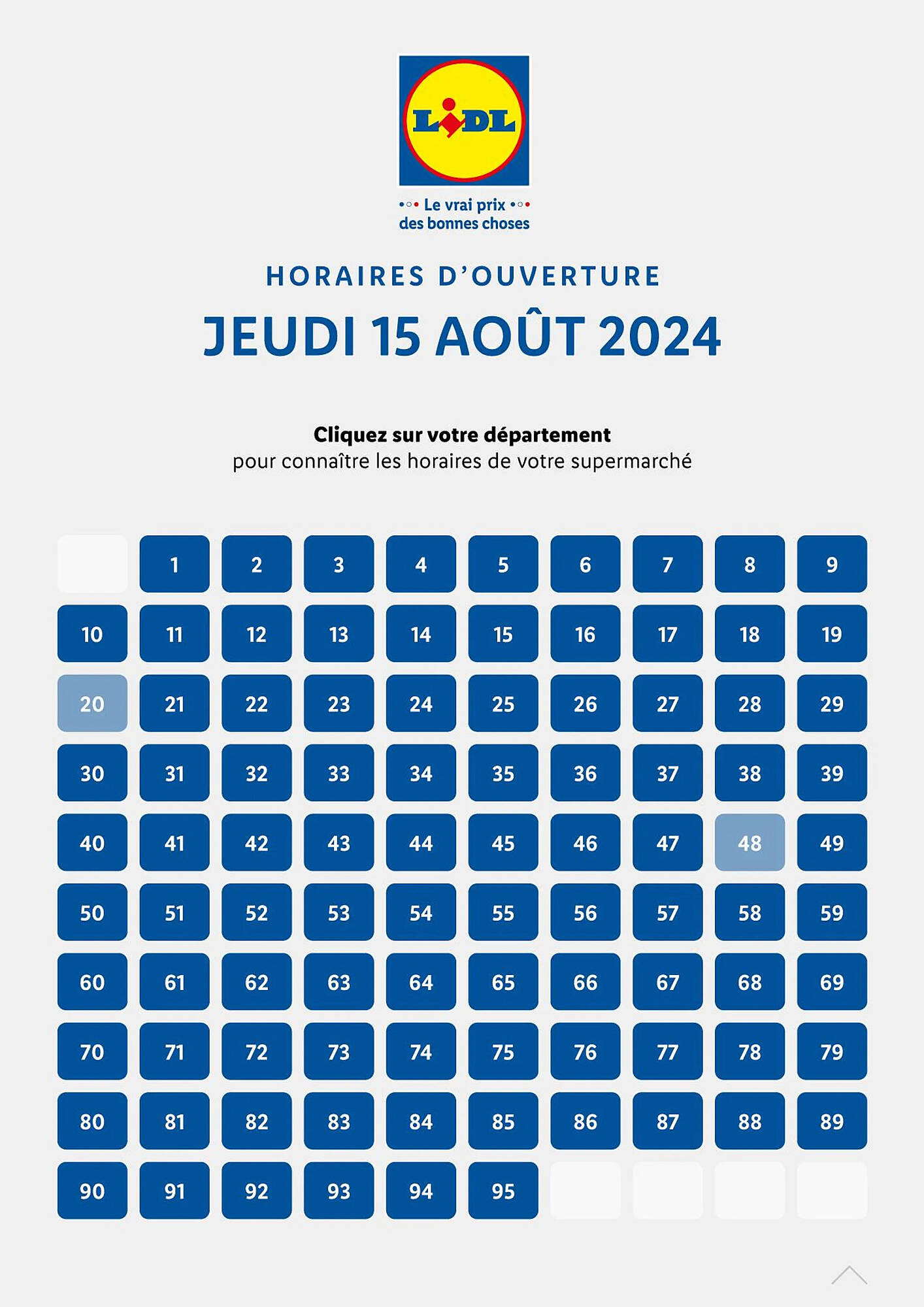 Ouverture Lidl 15 Aout
