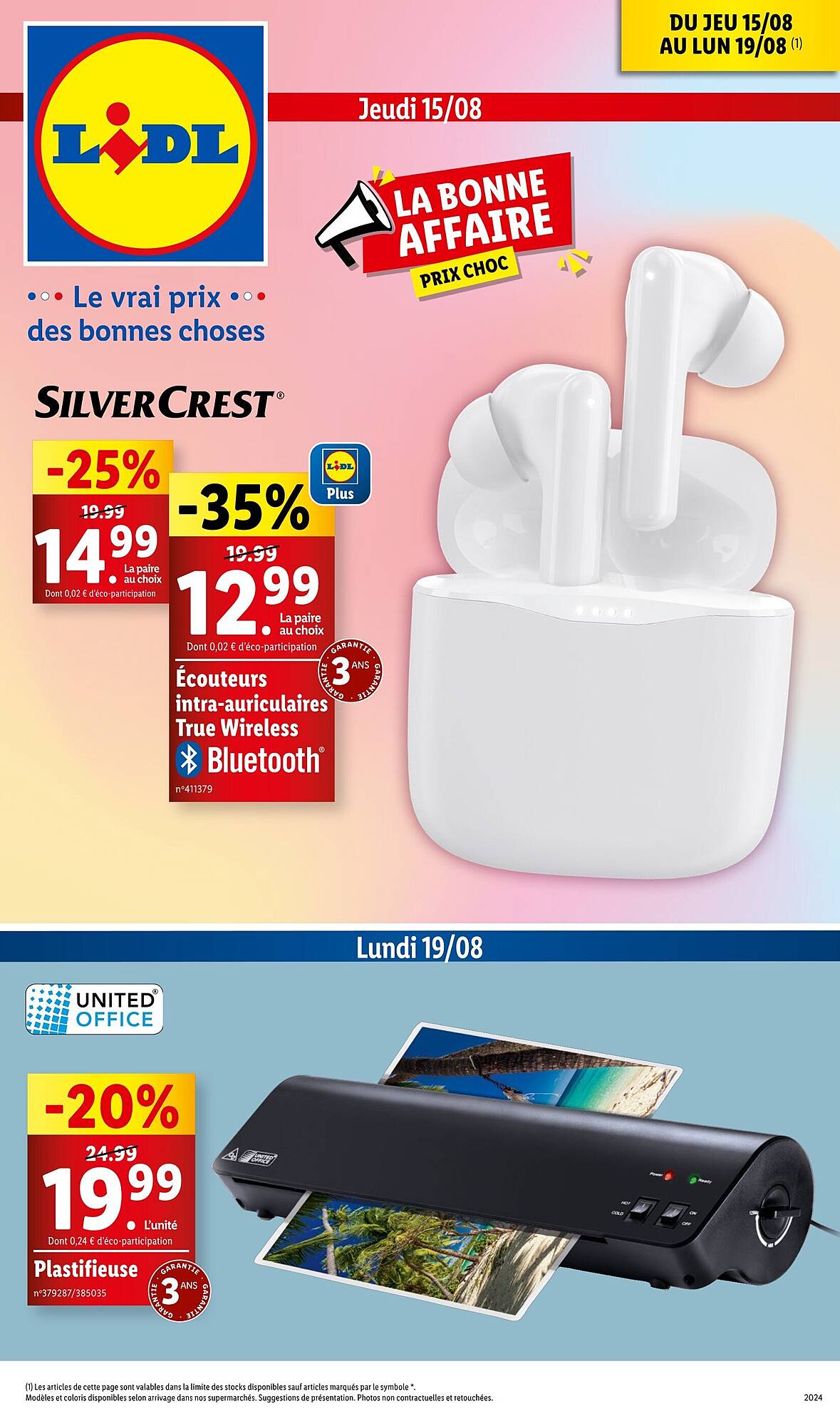 Catalogue Lidl en ligne du 15 au 19 août 2024