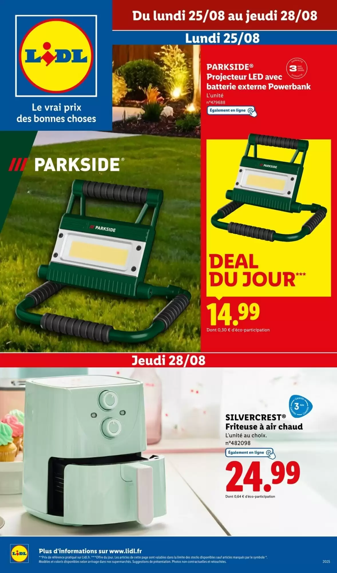 Catalogue Lidl en ligne du 25 au 28 août 2025