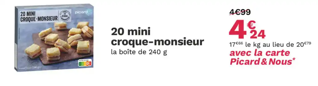 20 mini croque-monsieur