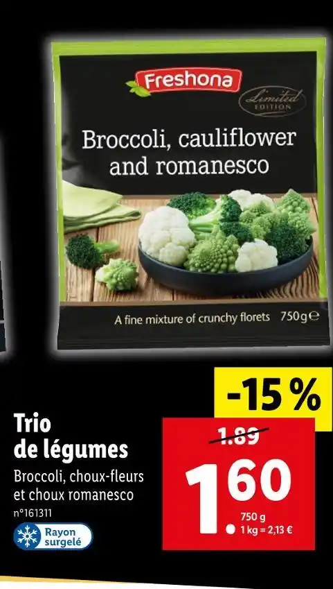 Freshona Trio de légumes