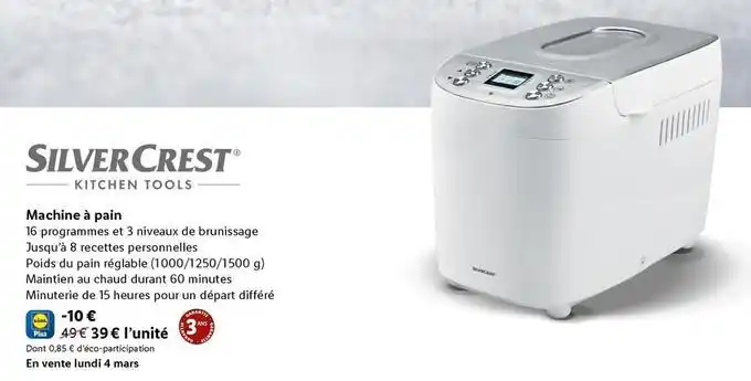 Silvercrest - machine à pain