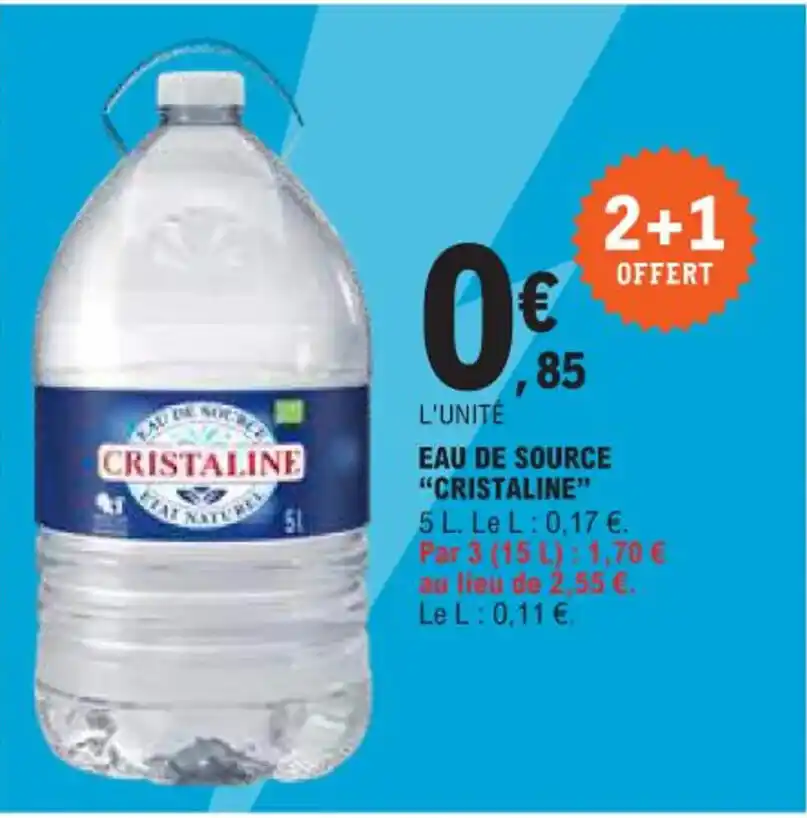 EAU DE SOURCE "CRISTALINE"
