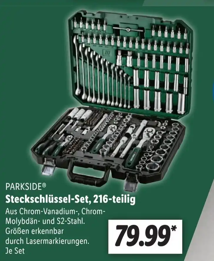 PARKSIDE Steckschlüssel-Set, 216-teilig