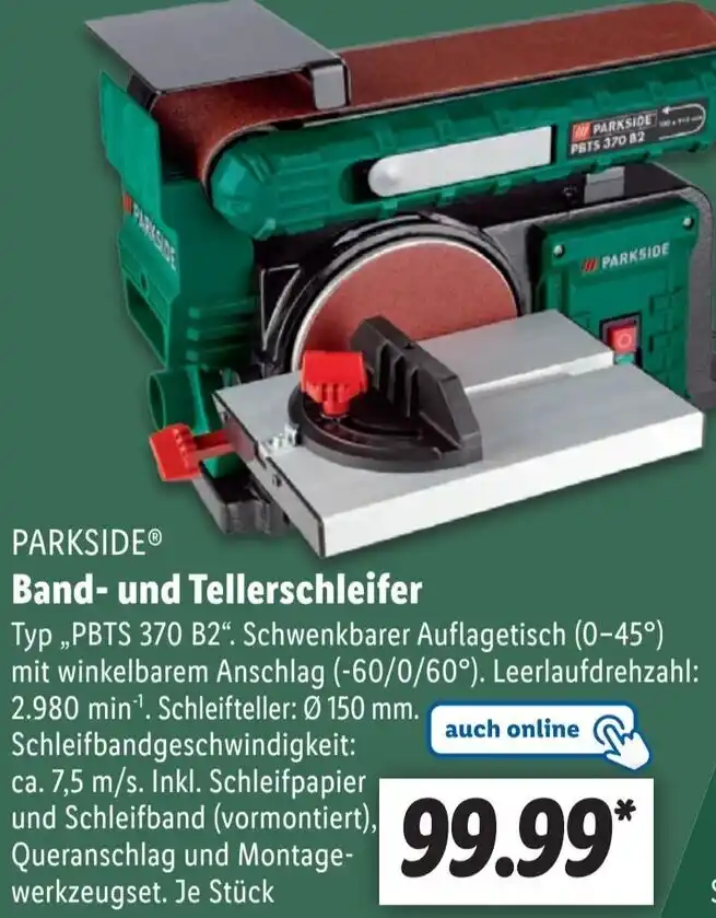 PARKSIDE Band- und Tellerschleifer