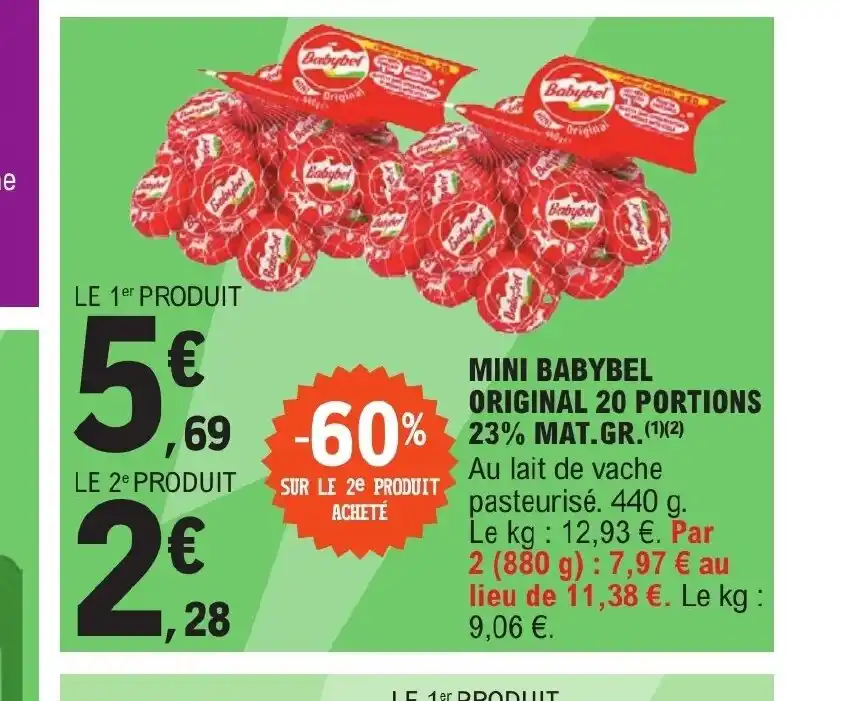 MINI BABYBEL ORIGINAL 20 PORTIONS