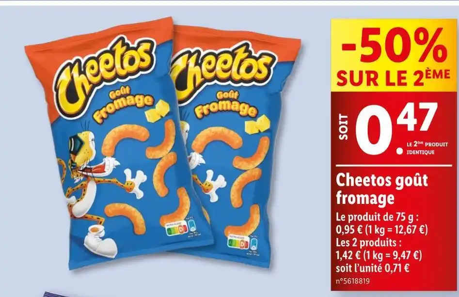 Cheetos Cheetos goût fromage