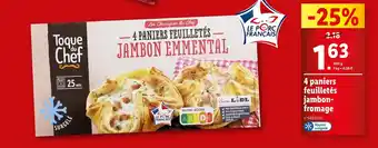 Toque du Chef 4 paniers feuilletés jambon‐fromage