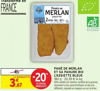 Pané de merlan et sa panure bio l'assiette bleue 180 g