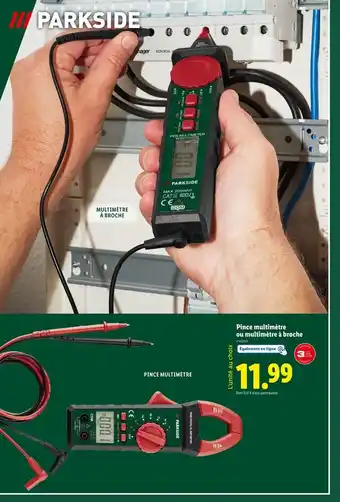 PARKSIDE Pince multimètre ou multimètre à broche