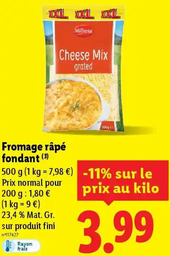 Fromage râpé fondant 500 g