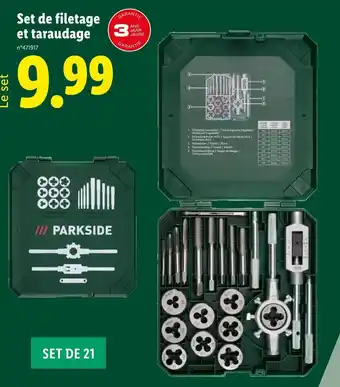 PARKSIDE Set de filetage et taraudage